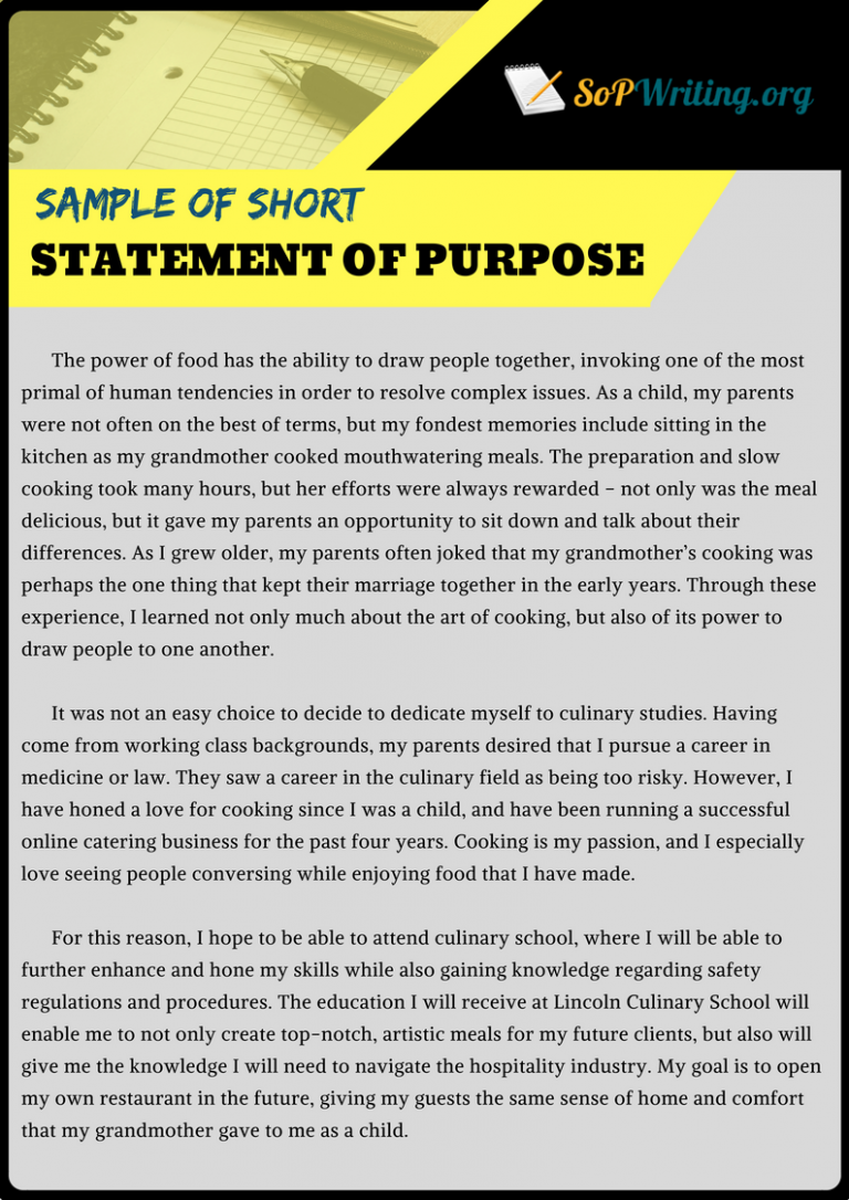 Short Statement of Purpose 300 Words Long | Perfect SoP Length